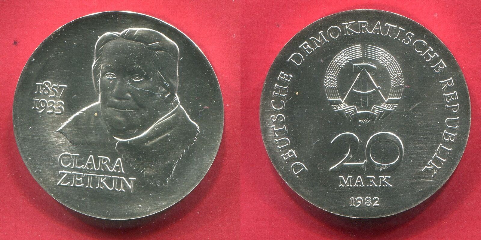 Deutsche Demokratische Republik DDR 20 Mark 1982 Gedenkmünze zum 125 ...