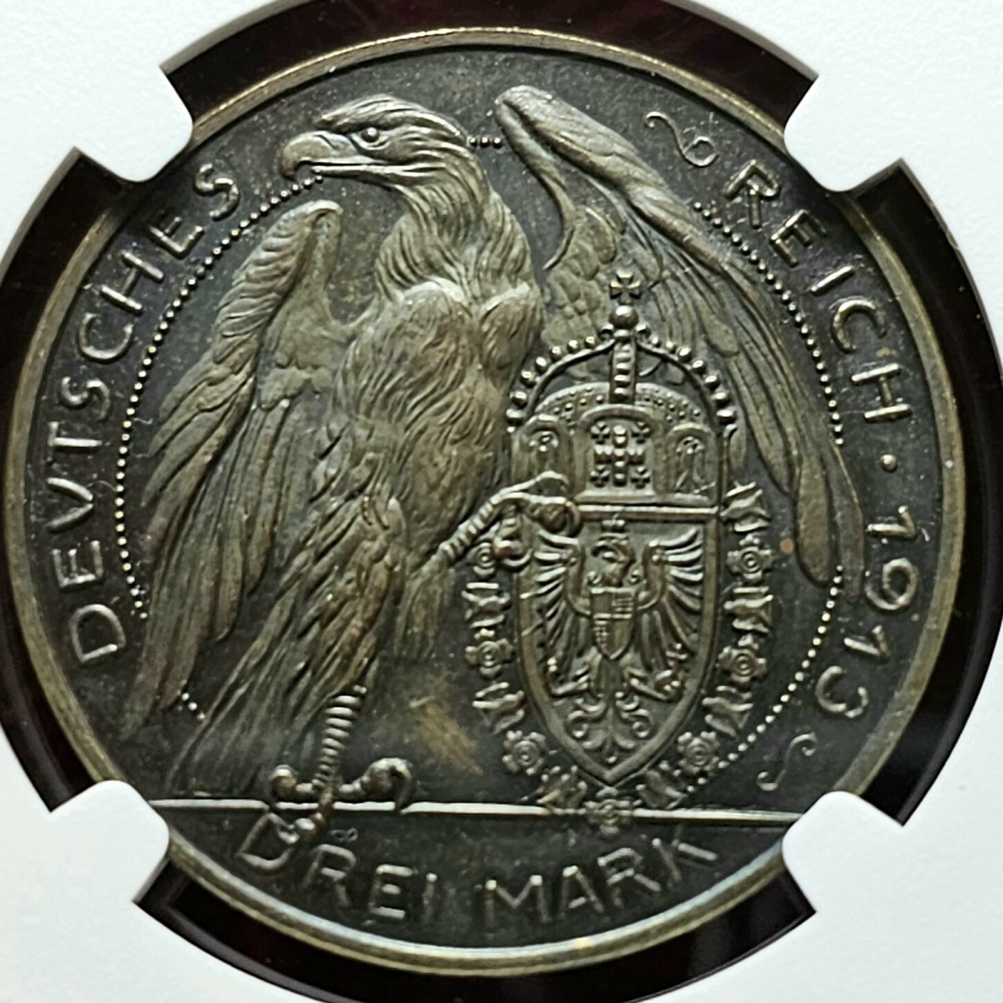 Germany Deutschland Karl Goetz Probe Preußen 3 Mark Probe Pattern 1913 ...