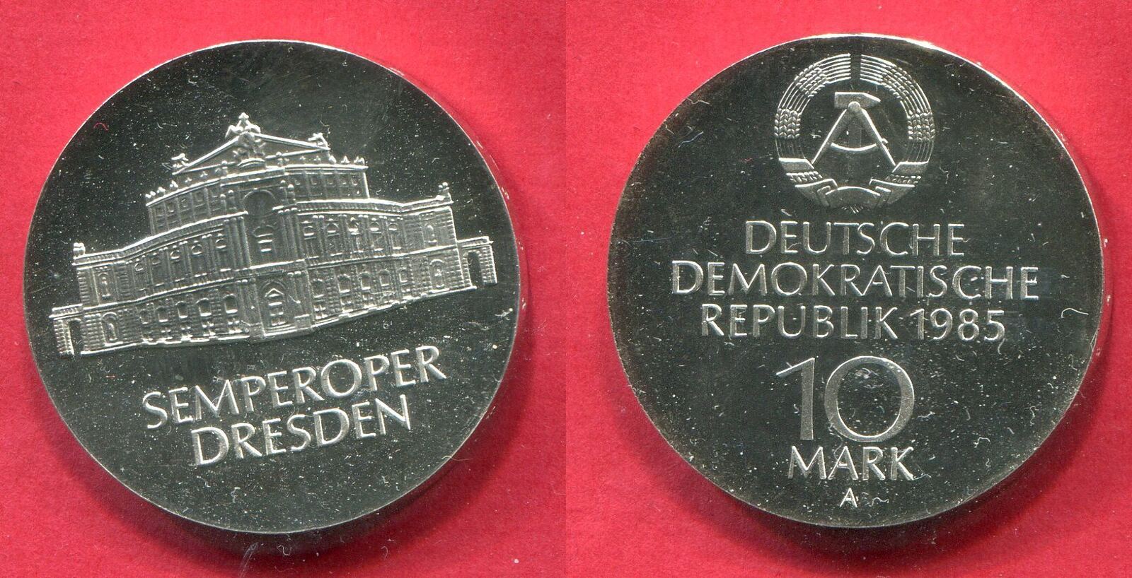 Deutsche Demokratische Republik 10 Mark Silber 1985 Wiedereroeffnung ...