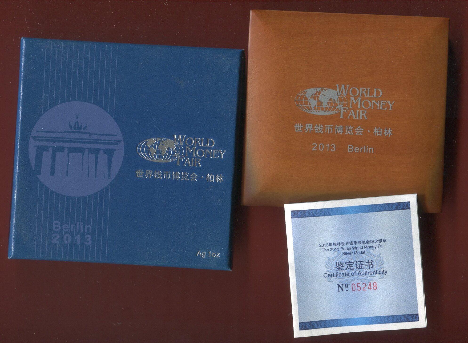 China Silbermedaille WMF - Ag 1 oz 2013 World Money Fair Berlin ...