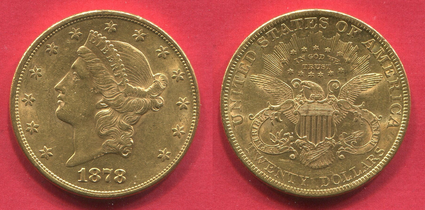 The United States of America USA 20 Dollars Double Eagle 1878 Liberty ...
