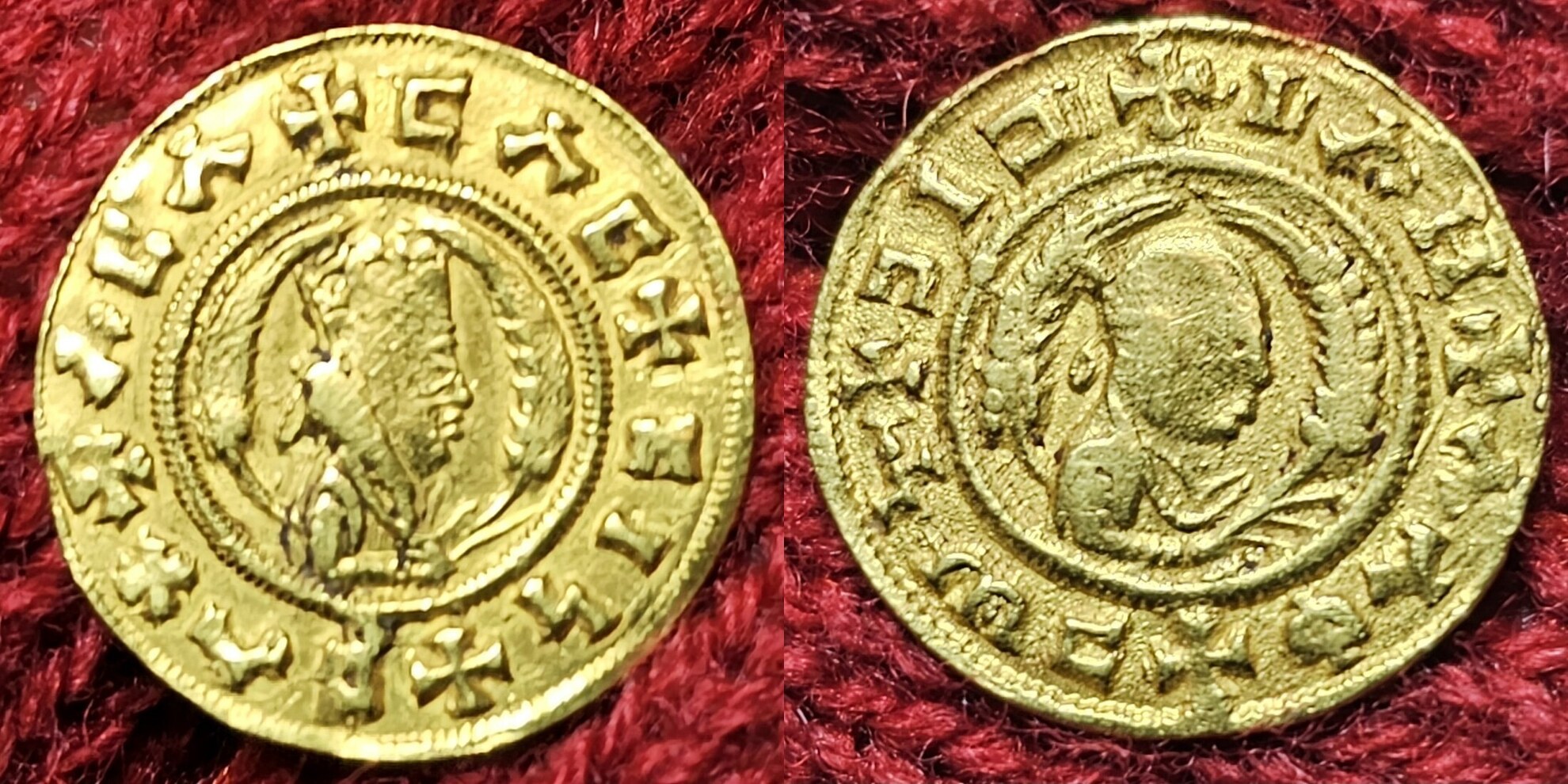 Königreich Axum Ethiopia Äthiopien 1/3 Solidus ca 510 - 540 Maybe wohl König Kaleb Chaleb vf ...