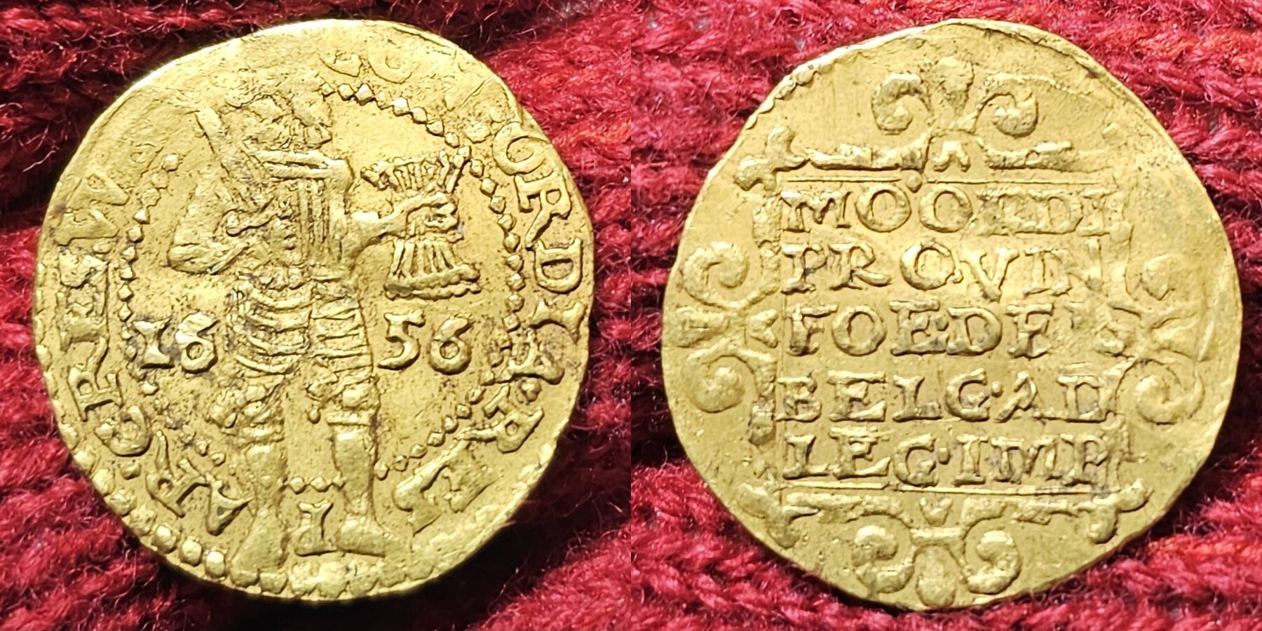 Niederlande Westfriesland Dukat Gold 1656 Stehender Ritter vf weakly ...