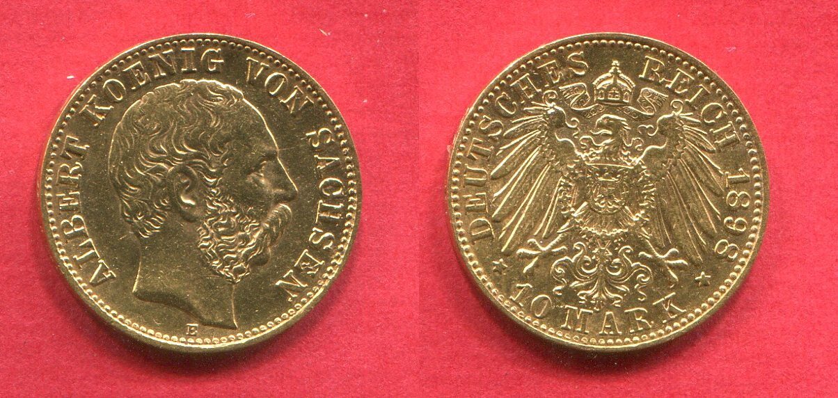 Germany Deutschland Sachsen Saxony 10 Mark 1898 E Albert Gold USA AU ...