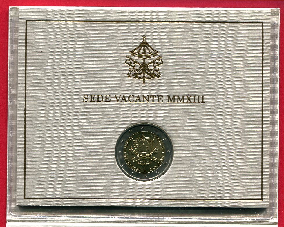 Vatikan 2 Euro Gedenkmünze 2013 Sede Vacante MMXIII unc. coin | MA-Shops