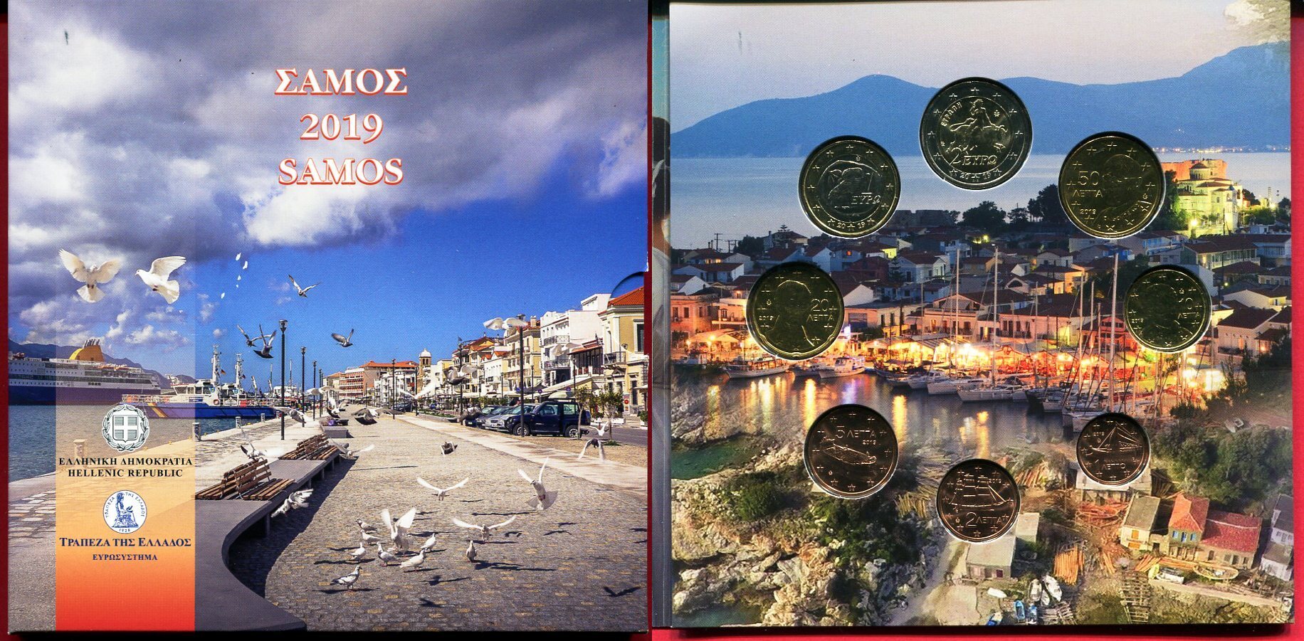 Griechenland 3 88 Euro 2019 Kursm nzensatz Samos Unc In Blister Orig