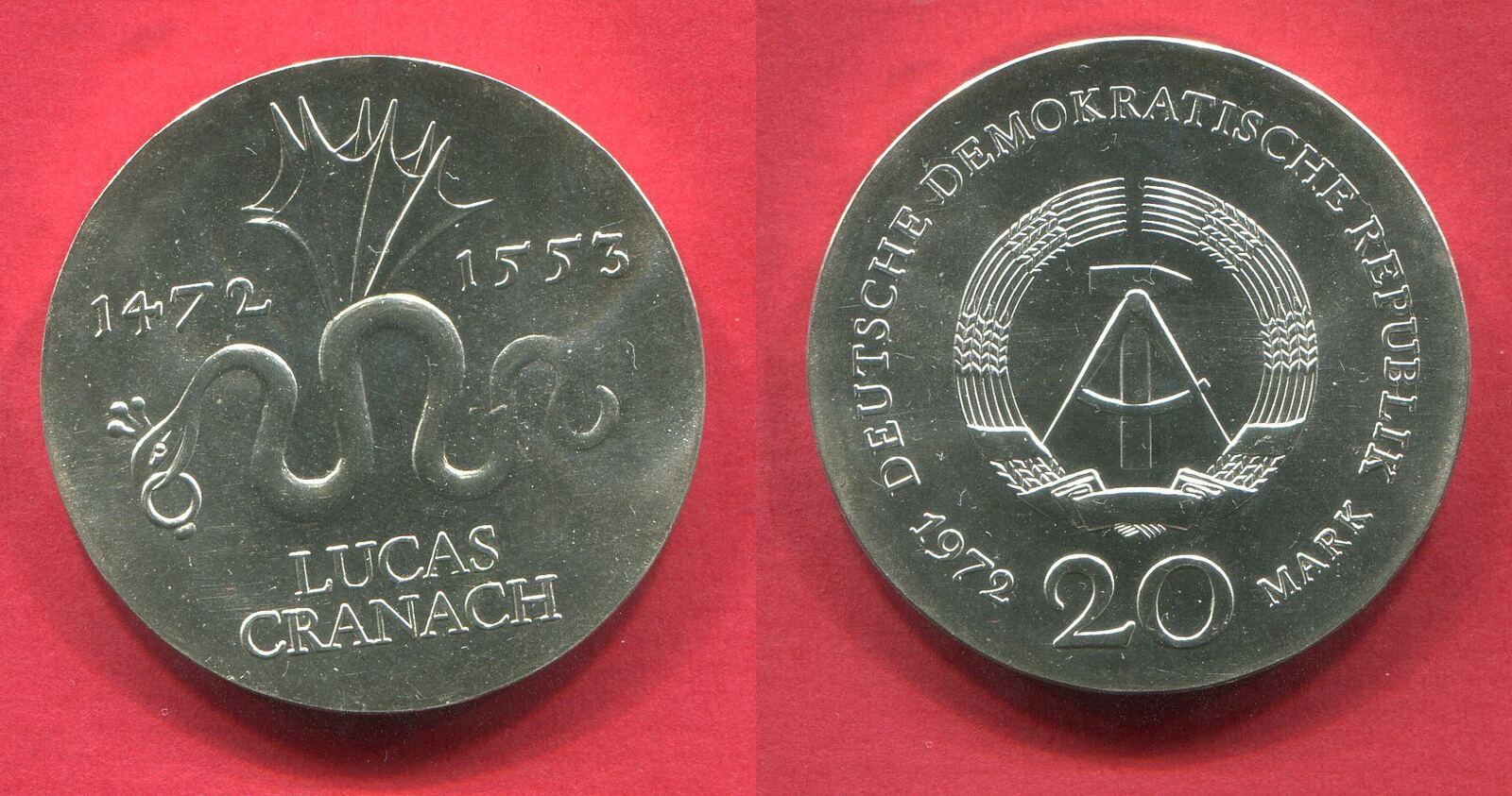 Deutsche Demokratische Republik DDR 20 Mark Gedenkmünze 1972 500 ...
