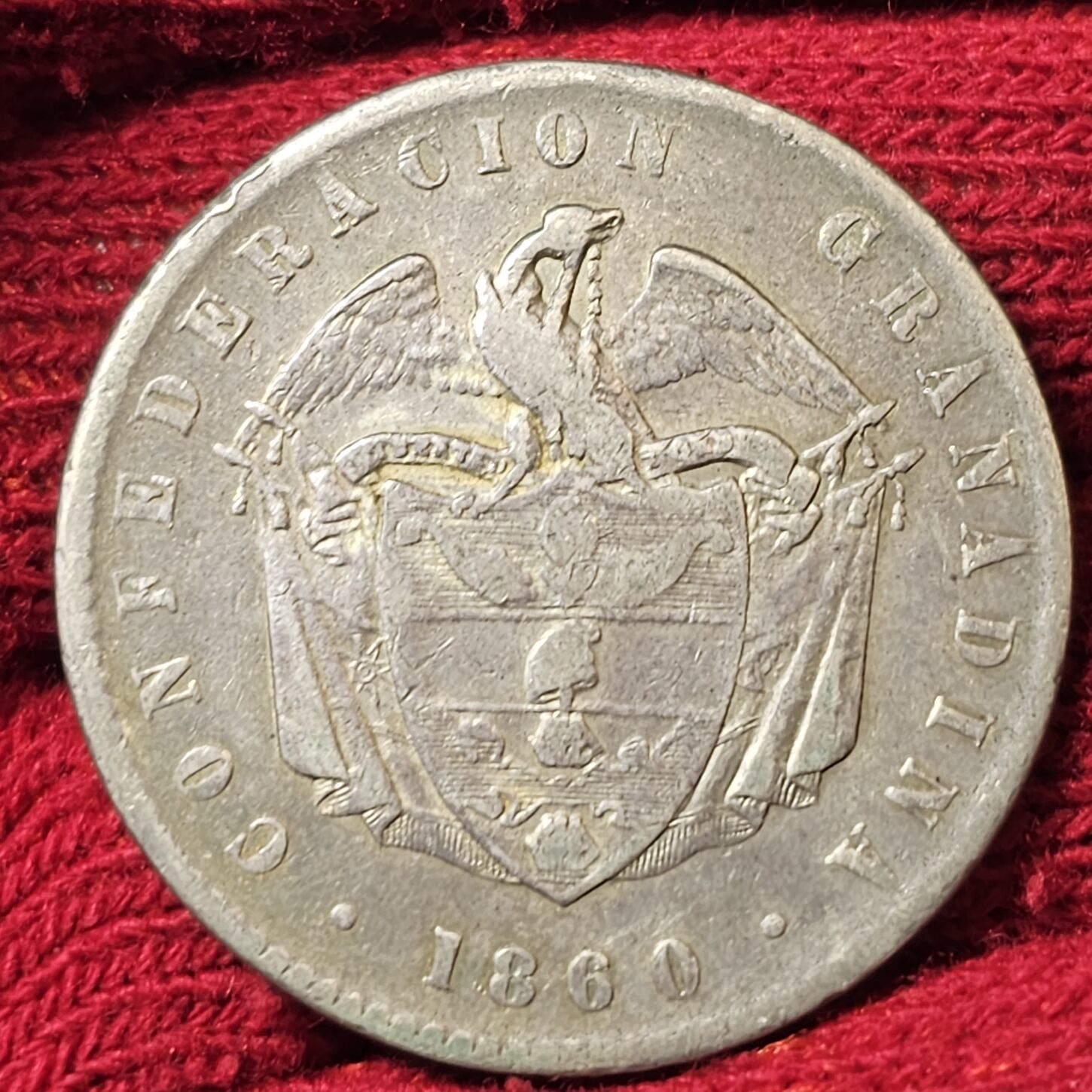 Kolunbien Colombia Granada Konföderation 1 Peso 1860 Granadine ...