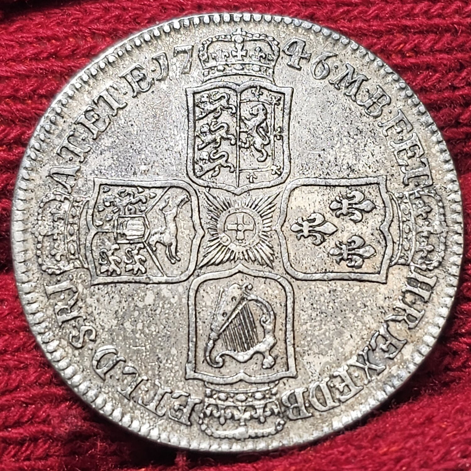 England Großbritannien United Kingdom 1/2 Crown 1746 Georg II. 1727 ...