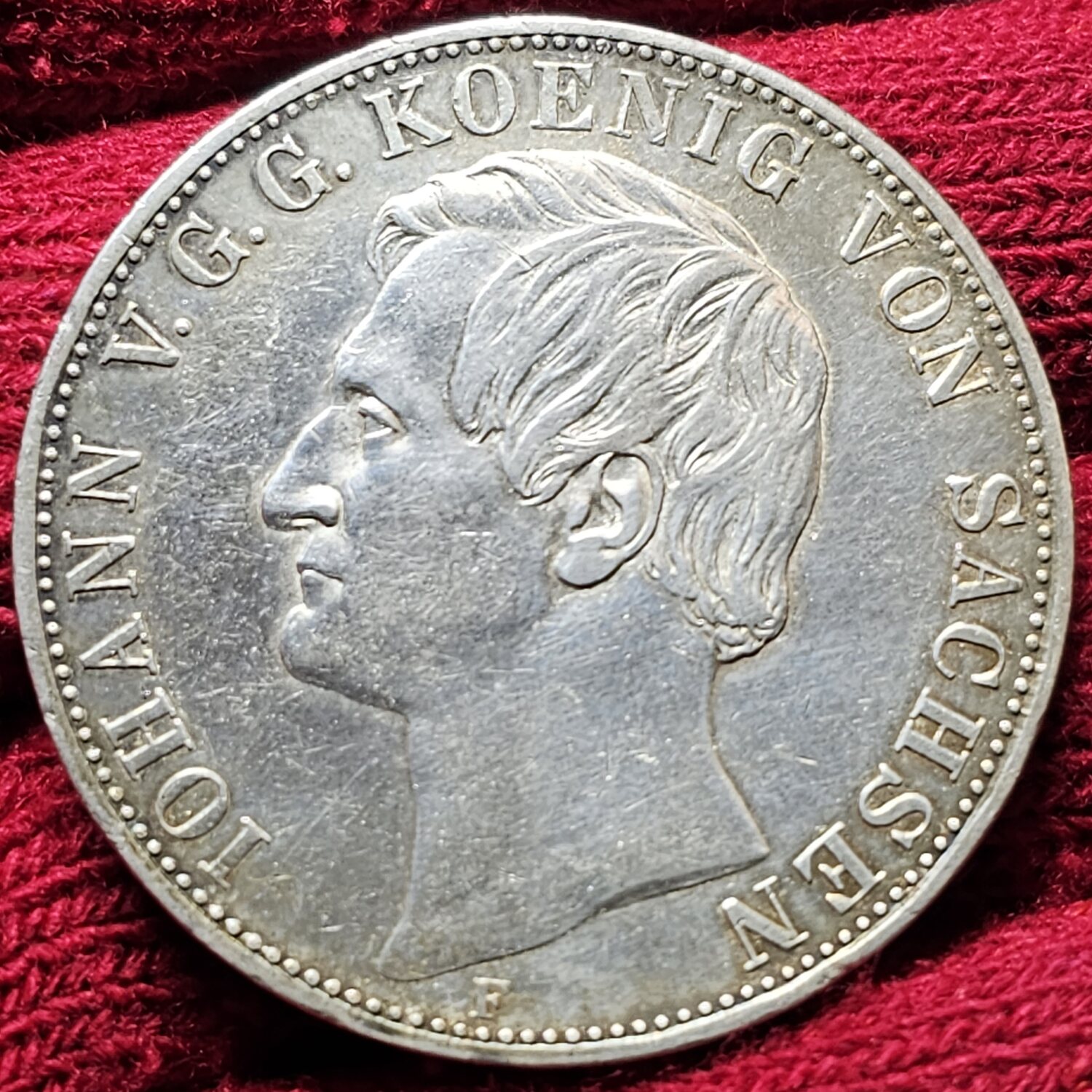 Germany Deutschland Sachsen Saxony Königreich 2 Taler Doppeltaler 1858 ...