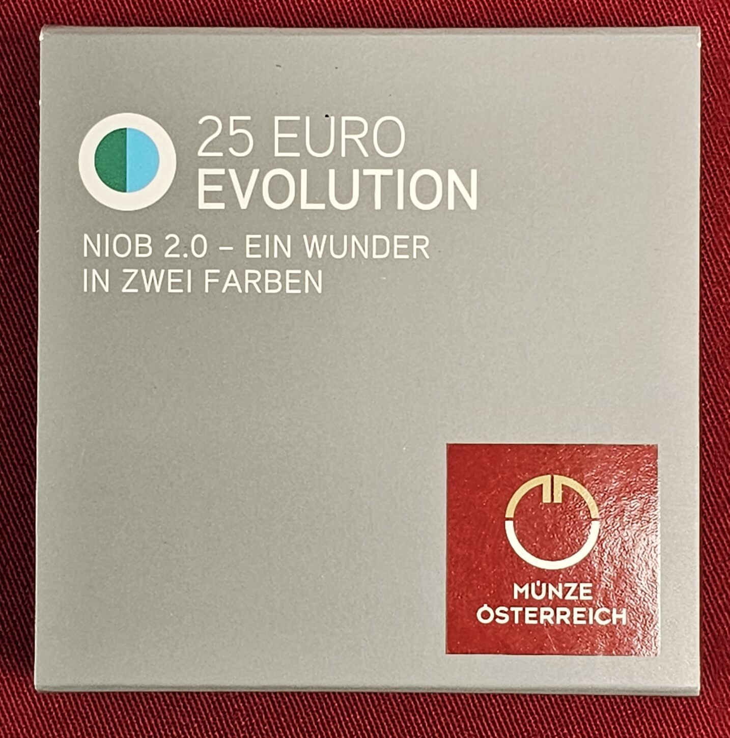 Österreich Austria 25 Euro Bimetall Niob 2014 Evolution Farbmünze - vom ...