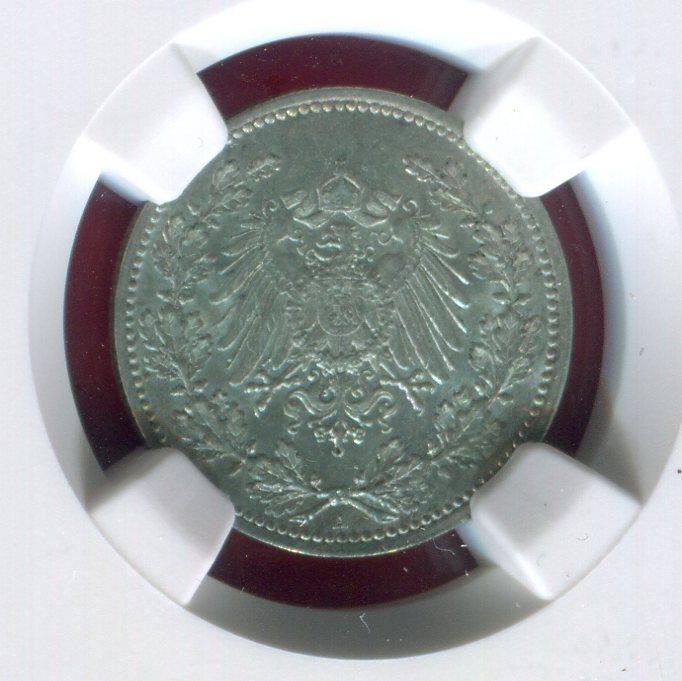 Deutsches Reich / Germany 1901 A 50 Pfennig Kursmünze NGC MS 62 | MA-Shops