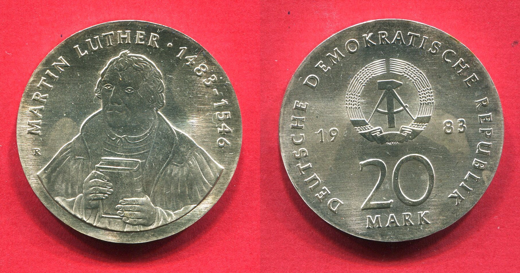 Deutsche Demokratische Republik DDR 20 Mark Silber Gedenkmuenze 1983 A ...