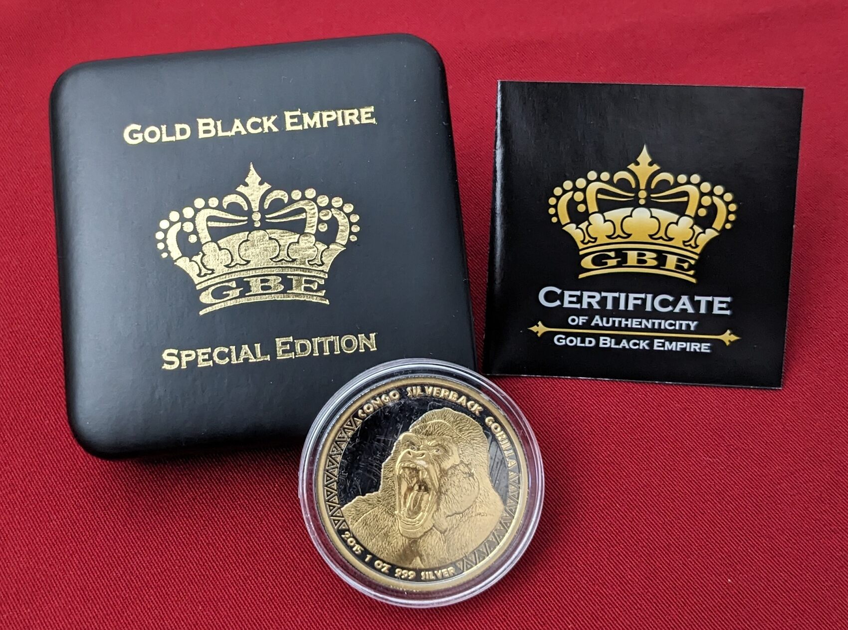 Kongo 5000 Francs CFA Silbermünze - 1 Unze Silber 2015 Gold Black ...