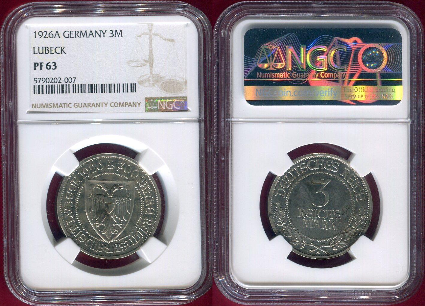 Germany Deutschland Weimarer Republik 3 Mark 1926 A 700 Jahre ...