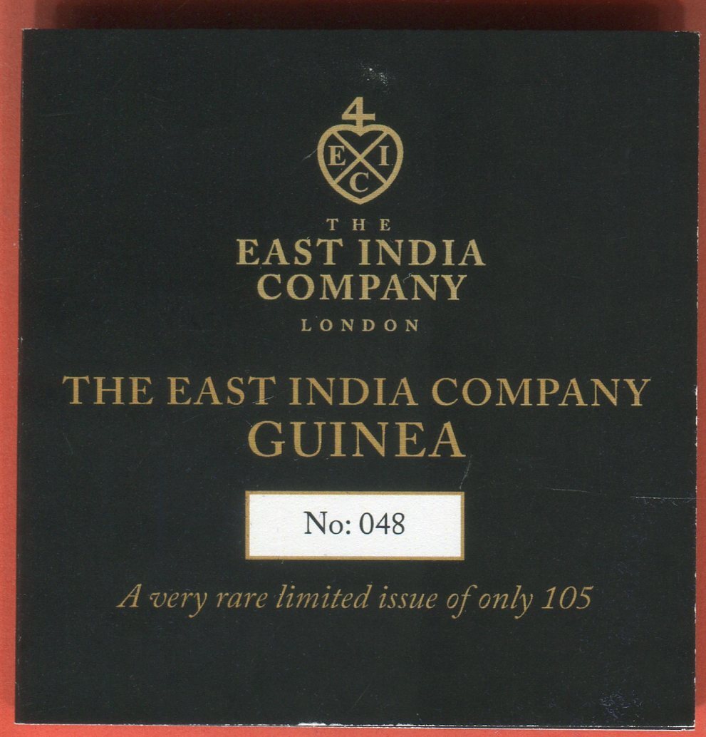 St. Helena 1,05 Pounds 2012 Guinea - East India Company, 22 Karat, sehr ...