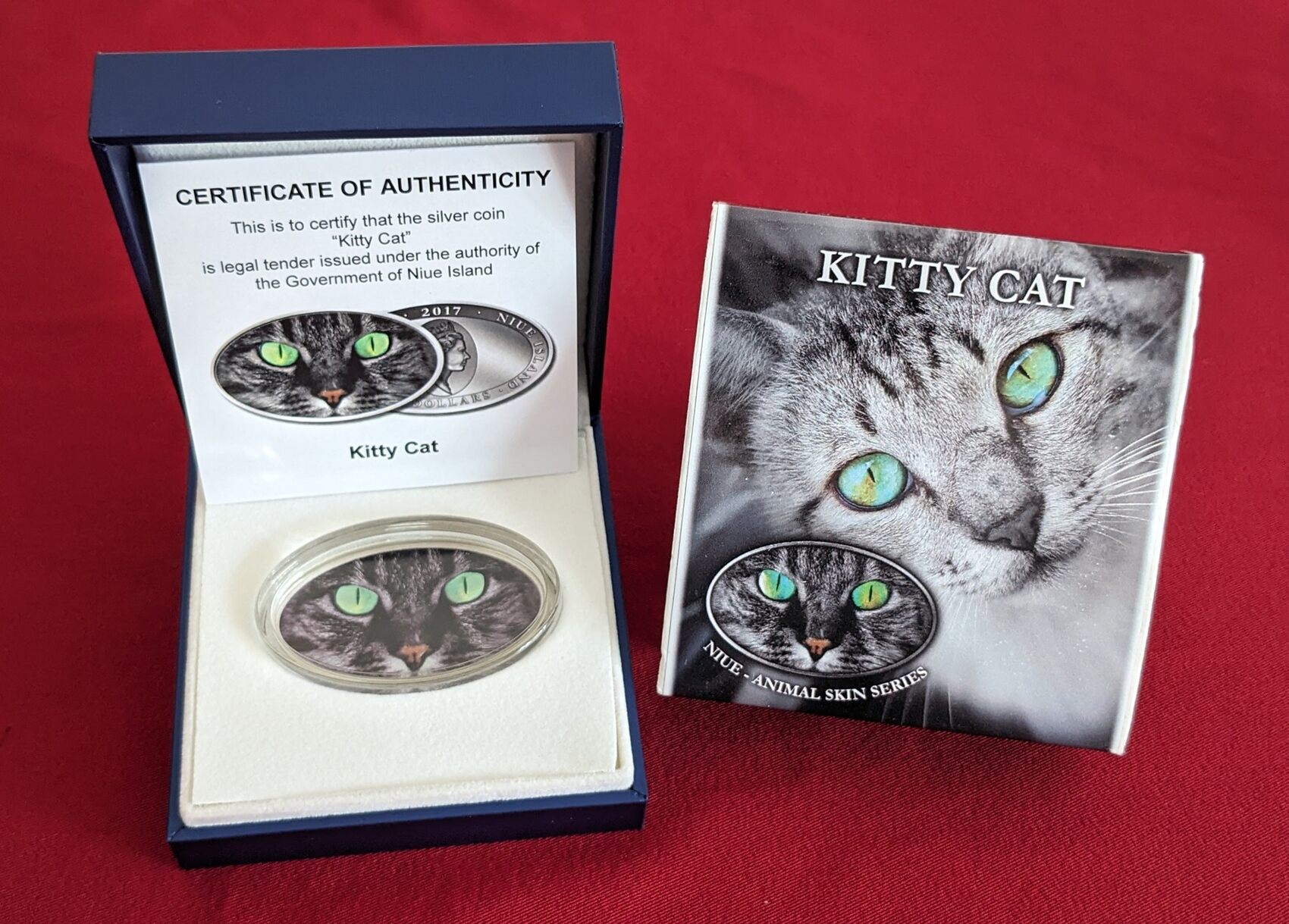 Niue Islands 2 Dollar Silbermünze - 1 troy ounce Silver 2017 Kitty Cat ...