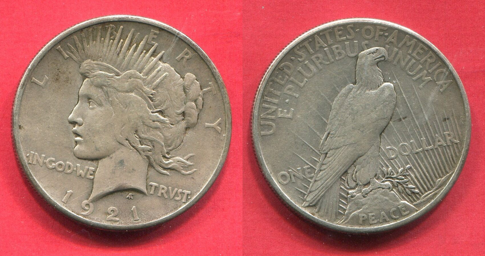 USA 1 Dollar 1921 Peace Dollar First Year Erstes Prägejahr selten ! USA ...