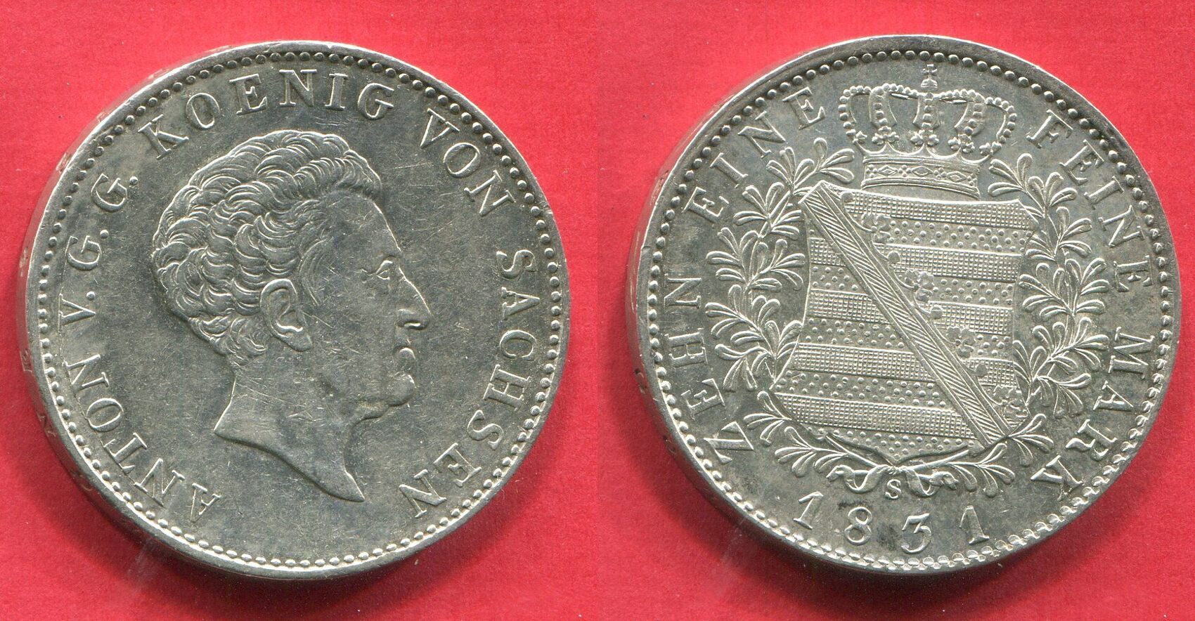 Germany Deutschland Sachsen Saxony Königreich Taler 1831 Anton AU sm ...