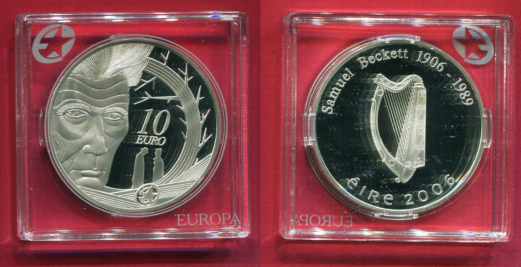 Irland 10 Euro Silbermünze 2006 Samuel Beckett proof in capsule with ...