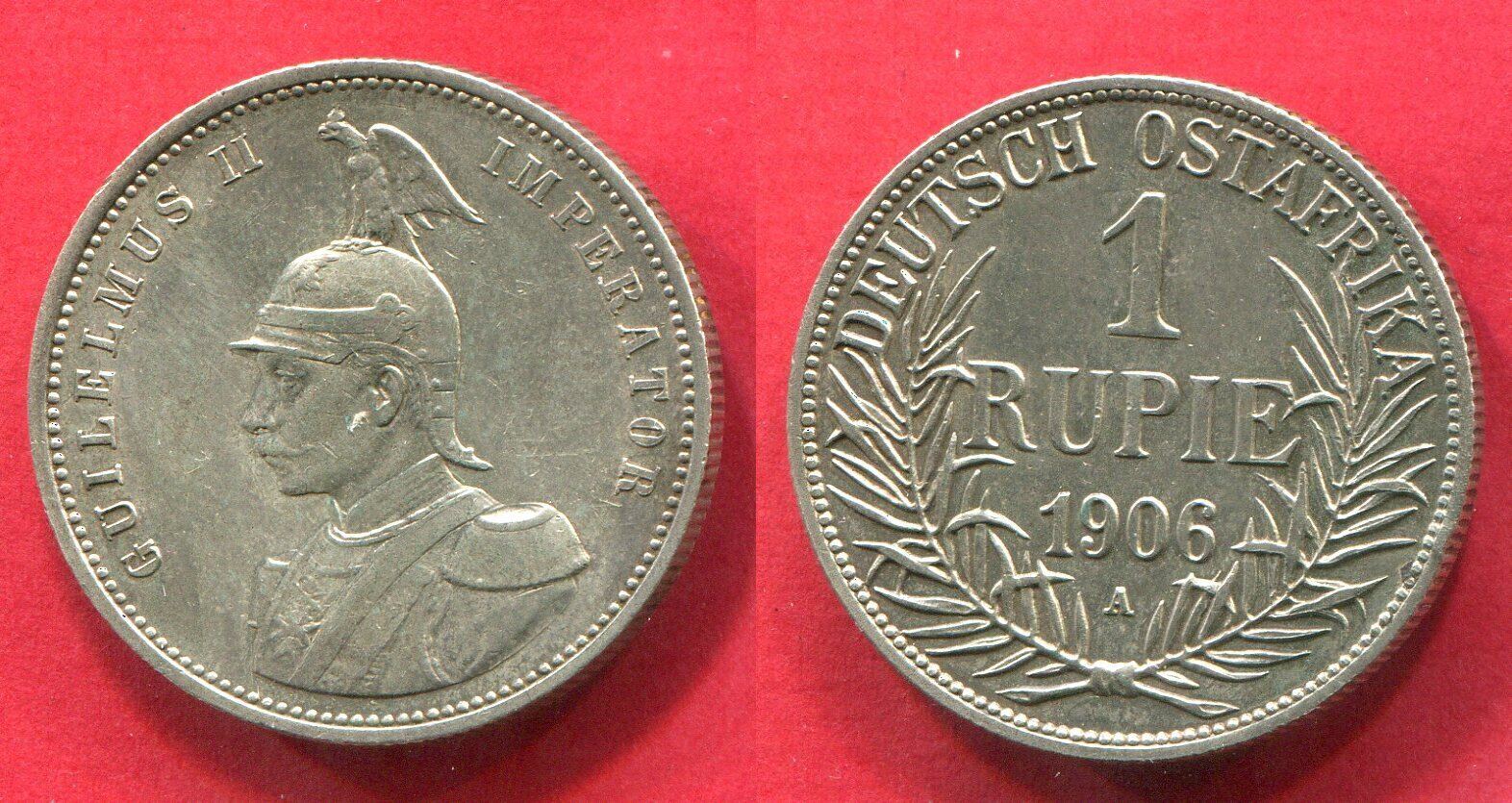 Deutsch Ostafrika DOA German Eastafrica 1 Rupie Silbermünze 1906 J ...