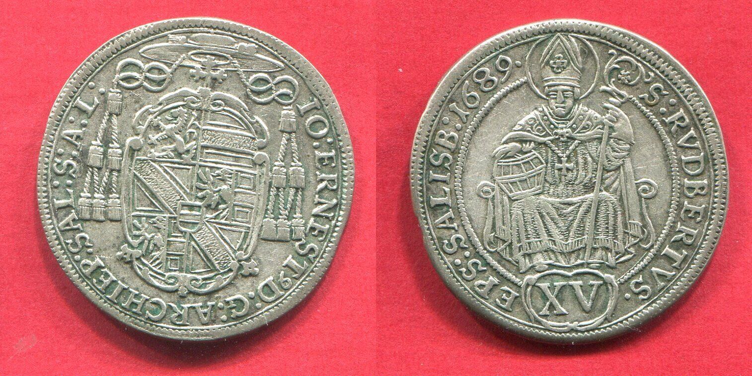 Österreich Austria Salzburg 15 Kreuzer 1689 Johann Ernst von Thun 1667 ...