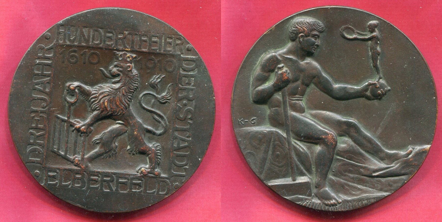 Deutschland Karl Goetz Kaiserreich Bronzemedaille Guß Cast Bronze 1910 ...
