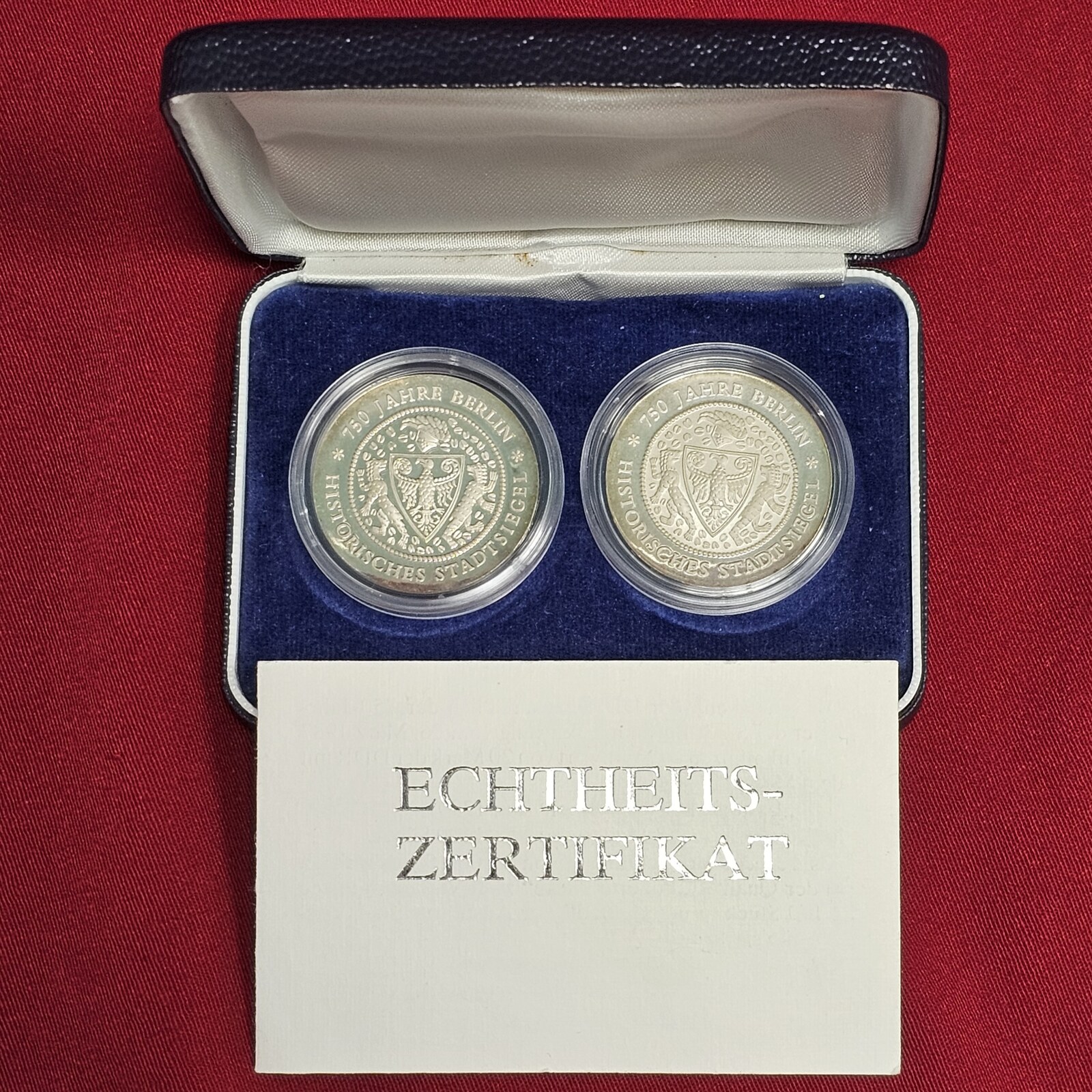 Germany-Democratic Rep 2 x 20 Mark Silbermünzen 1987-A Historisches ...