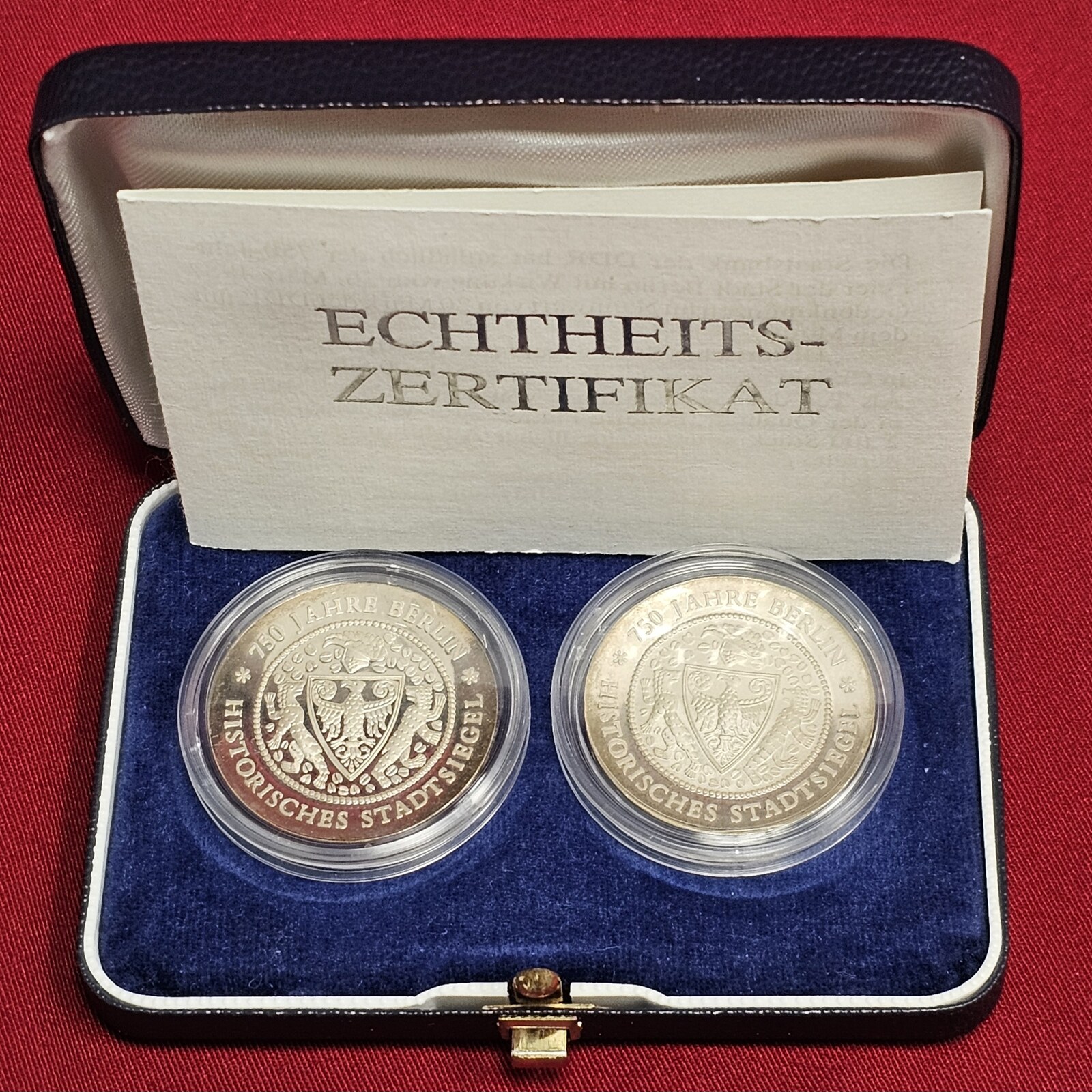 Germany-Democratic Rep 2 x 20 Mark Silbermünzen 1987-A Historisches ...