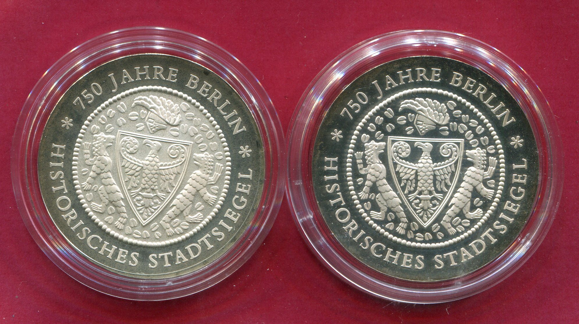 Germany-Democratic Rep 2 x 20 Mark Silbermünzen 1987-A Historisches ...