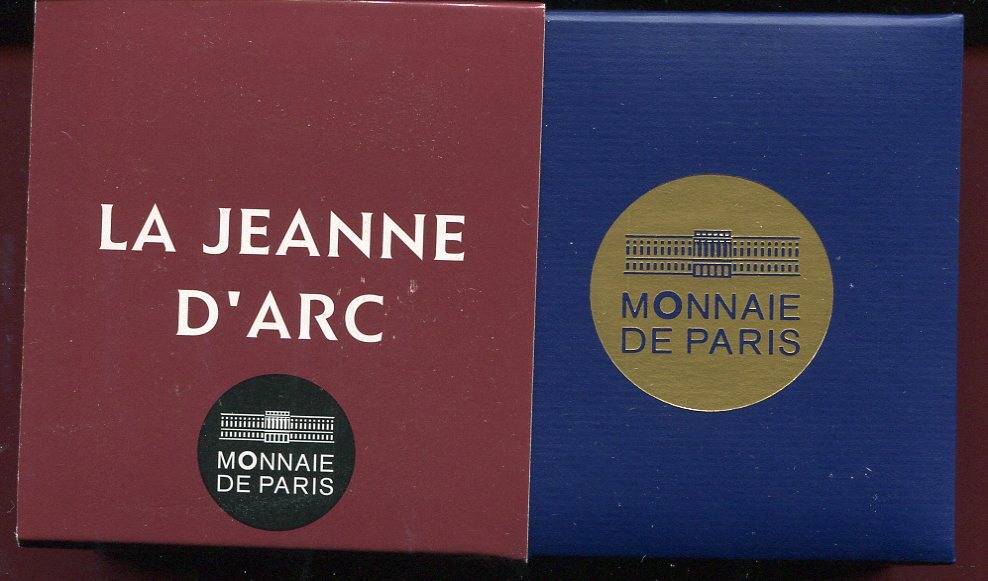 Frankreich 10 Euro Silbermünze 2012 Jeanne d'Arc proof in capsule w ...