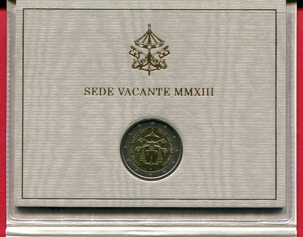 Vatikan 2 Euro Gedenkmünze 2013 Sede Vacante MMXIII unc. coin | MA-Shops