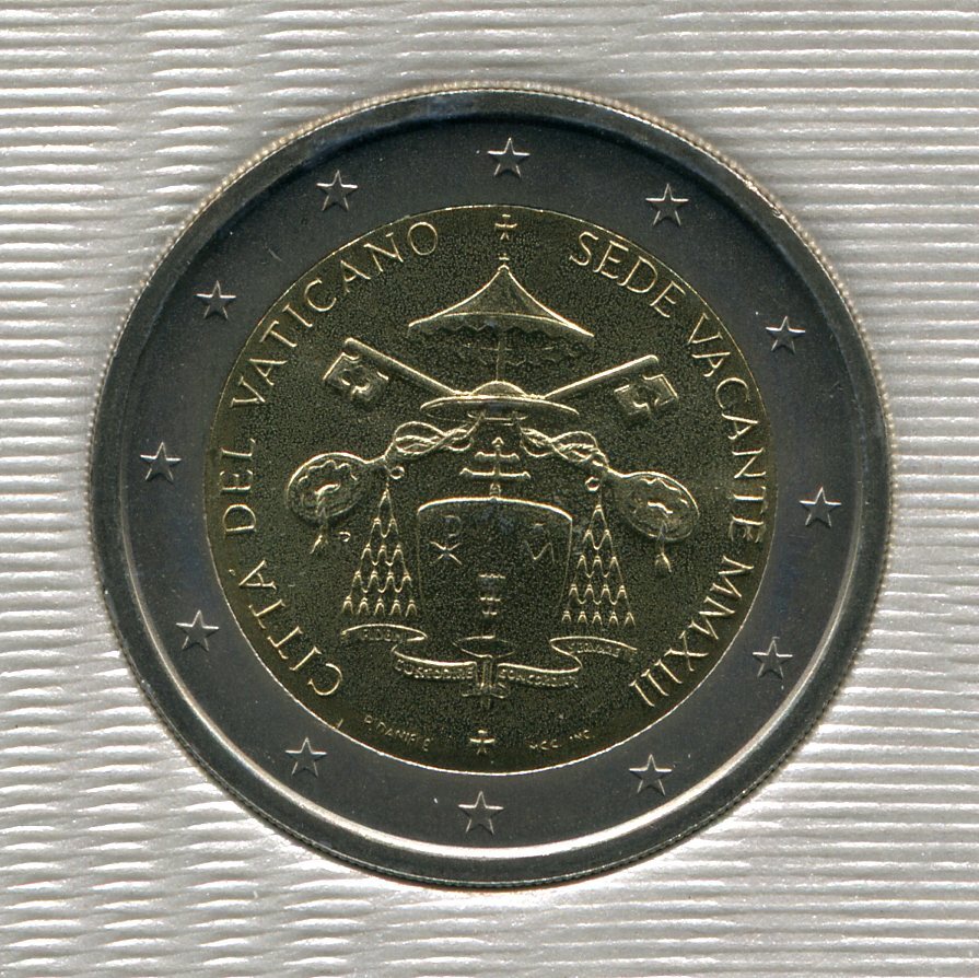 Vatikan 2 Euro Gedenkmünze 2013 Sede Vacante MMXIII unc. coin | MA-Shops