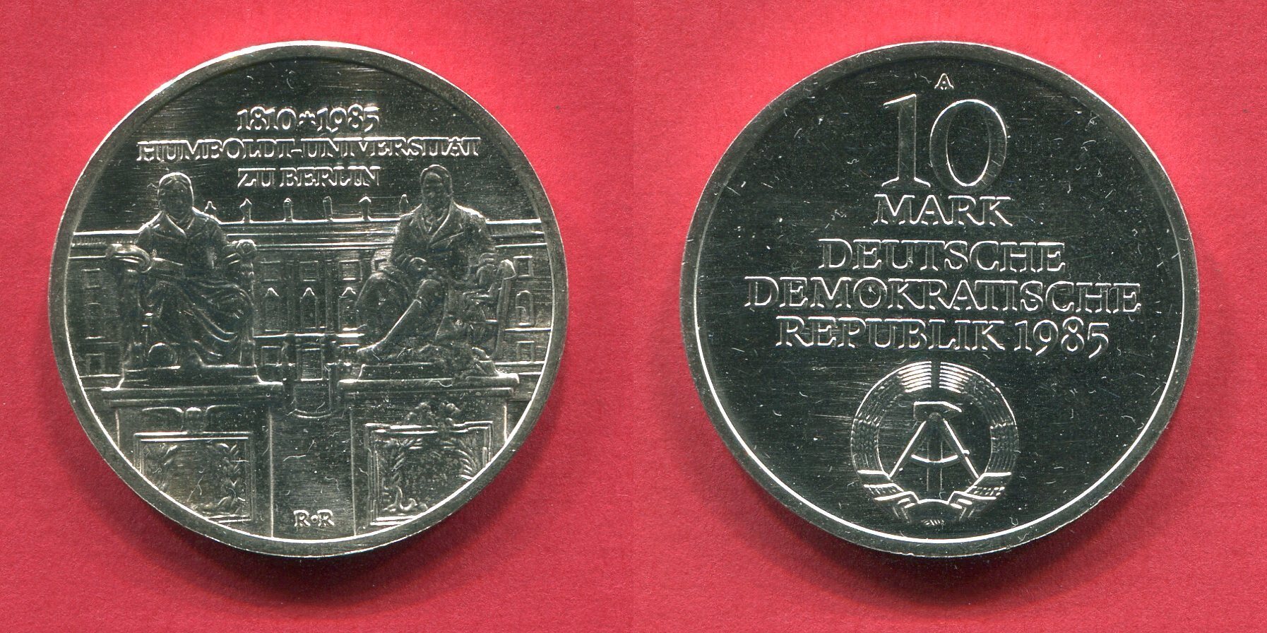 Deutsche Demokratische Republik 10 Mark Silbergedenkmuenze 1985 ...