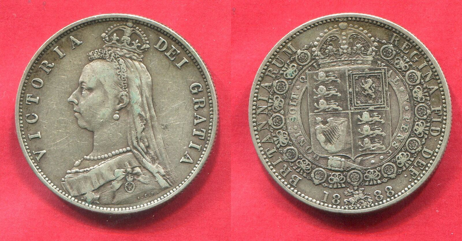 Großbritannien, England, UK Half Crown 1888 Jubilee Type Silber Queen ...