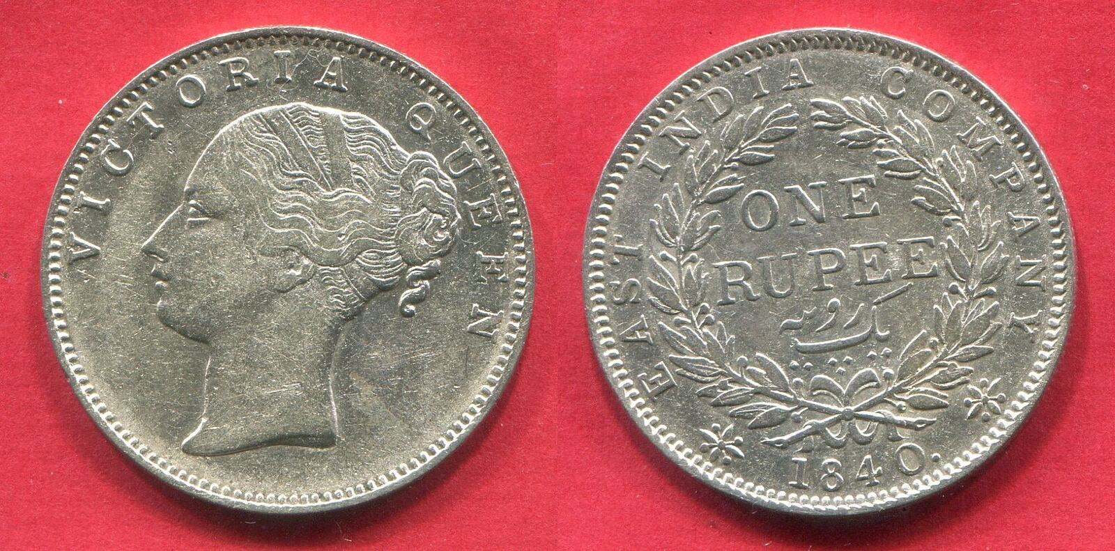 British India East India Company Indien Rupie Rupee 1840 Queen Victoria ...