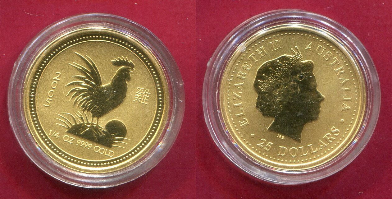 Australien Australia 25 Dollar Goldmünze - 1/4 oz Gold Coin 2005 Perth ...