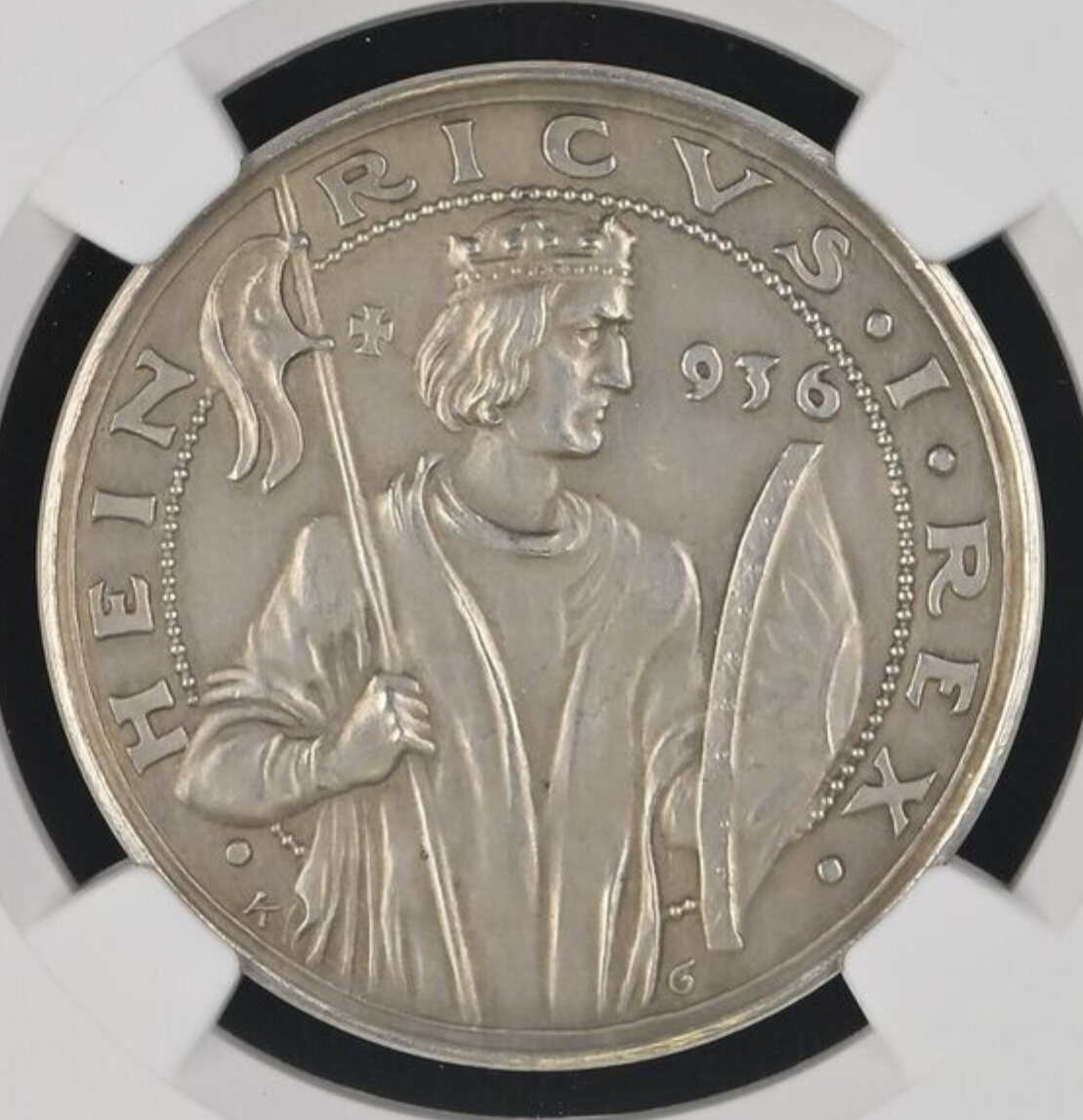 Deutschland Karl Goetz Silbermedaille Silver Medal 1936-DATED Heinrich ...