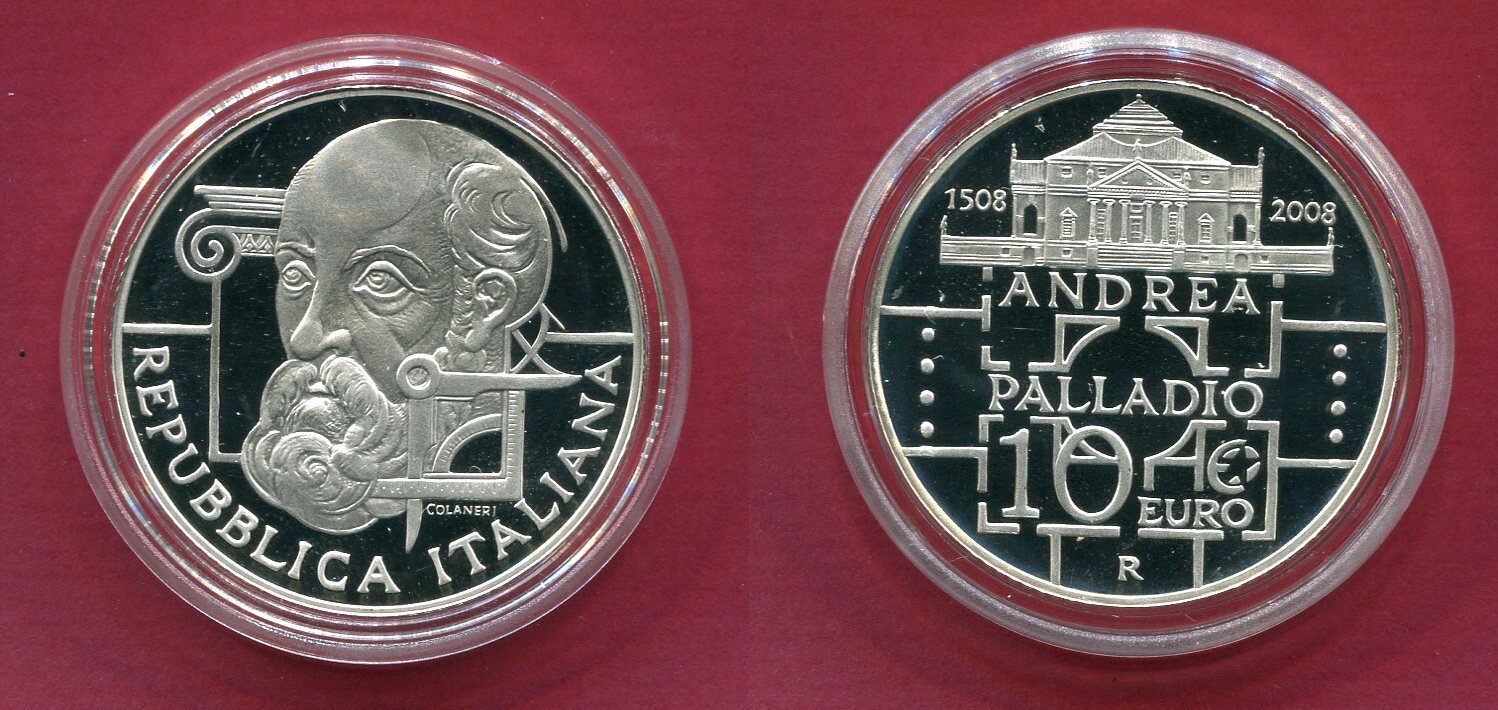 Italien 10 Euro Silbergedenkmünze 2008 500. Geburtstag von Andrea ...