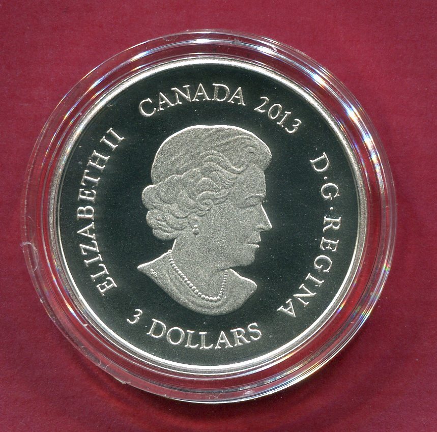 Kanada 3 Dollar Silbermünze 2013 Leben im Norden - Life in the North BU ...