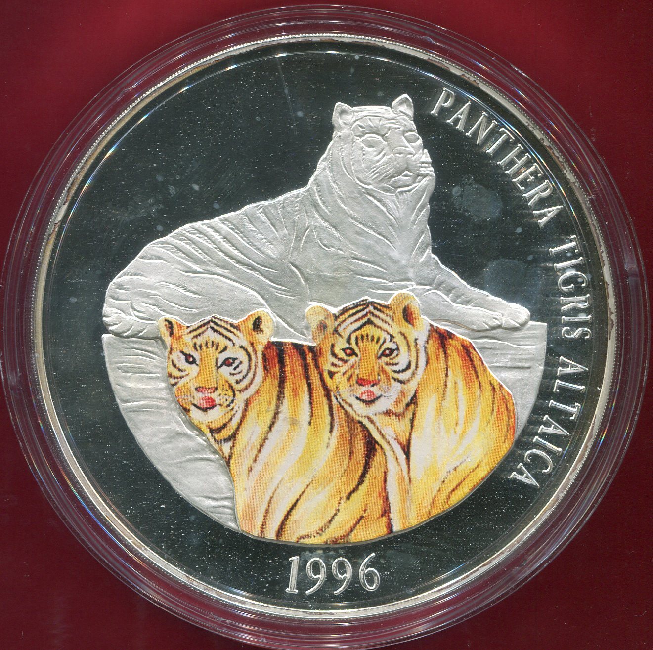 Mongolei Mongolia 10000 Togrog 1 Kilo Silver 1996 Panthera Tigris ...