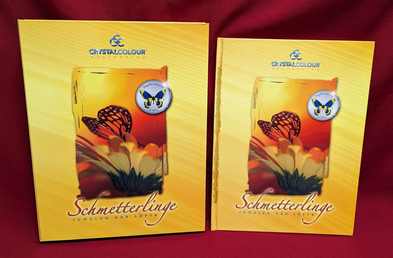 Vanuatu 7 x 10 Vatu Cristal Colour Satz 2006 Schmetterlinge Anfang der ...