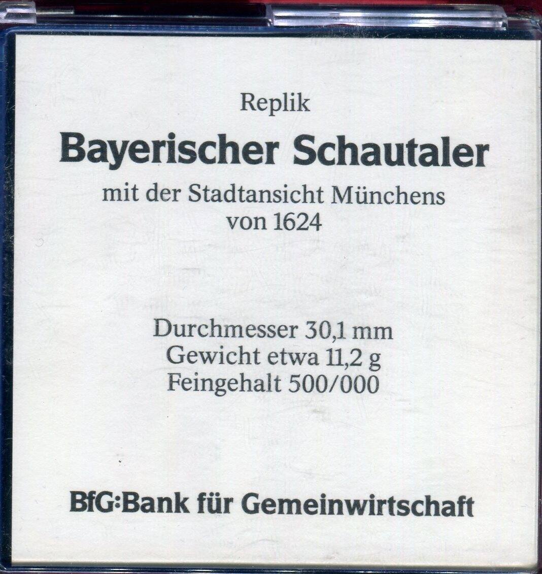 Deutschland Silbermedaille Nachprägung 1624 NP1986 Replik Bayerischer ...