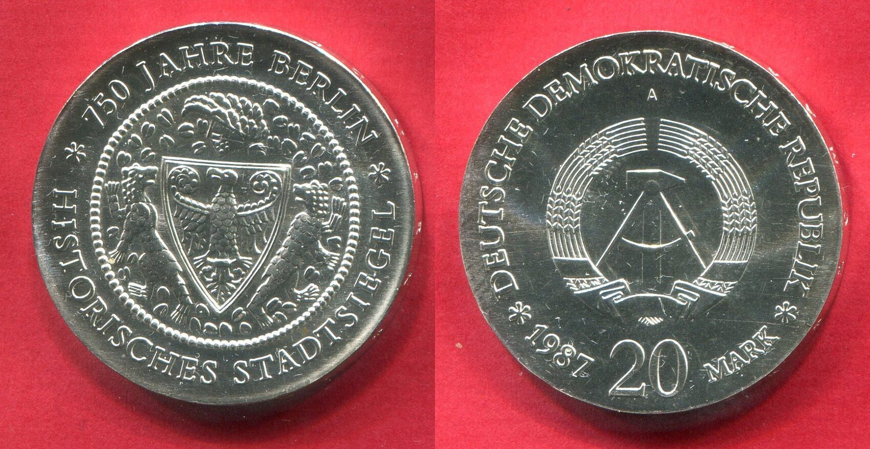 Deutsche Demokratische Republik DDR 20 Mark Gedenkmünze 1987 A 750 ...