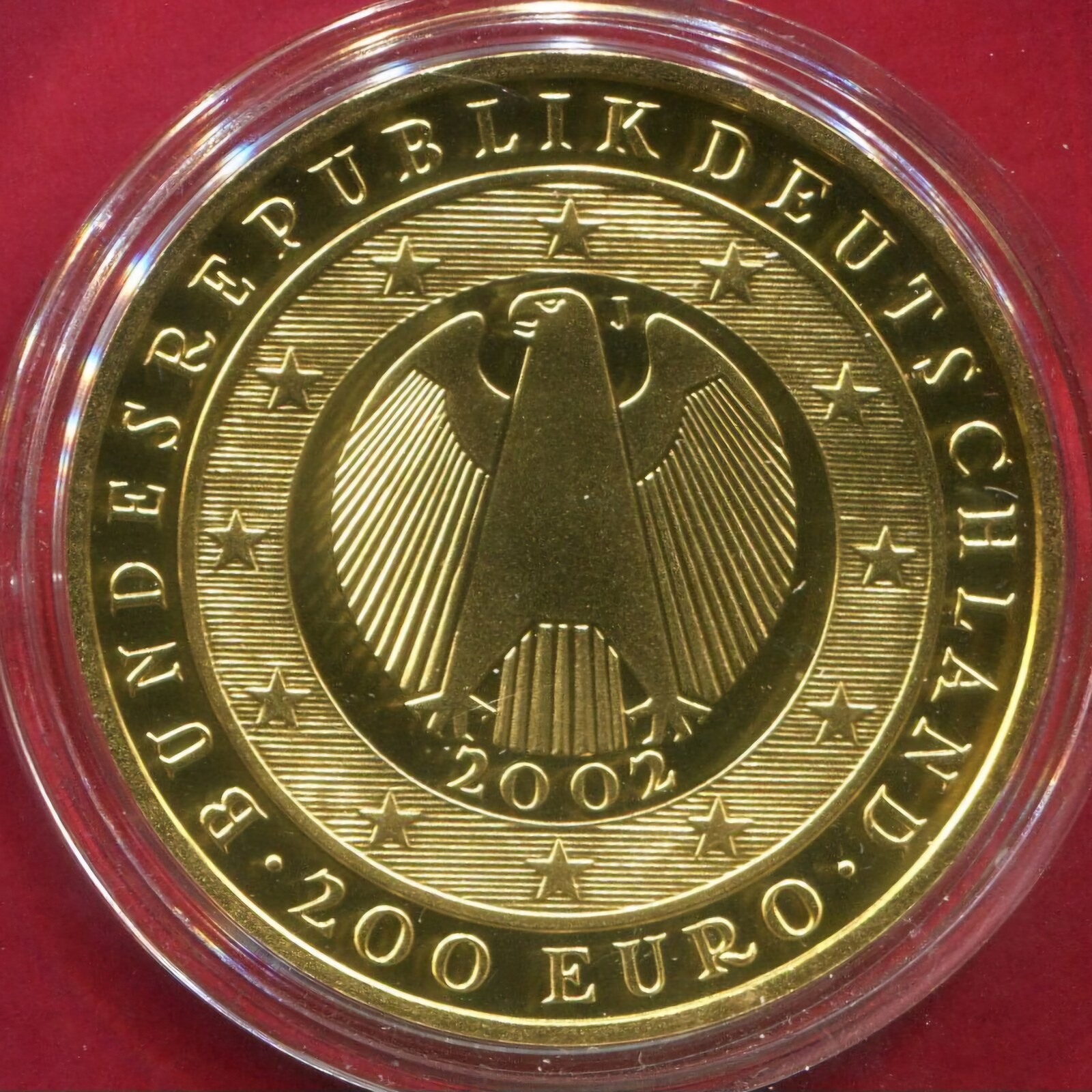 Deutschland BRD Germany 200 Euro Gold 2002 J Währungsunion, Euro ...