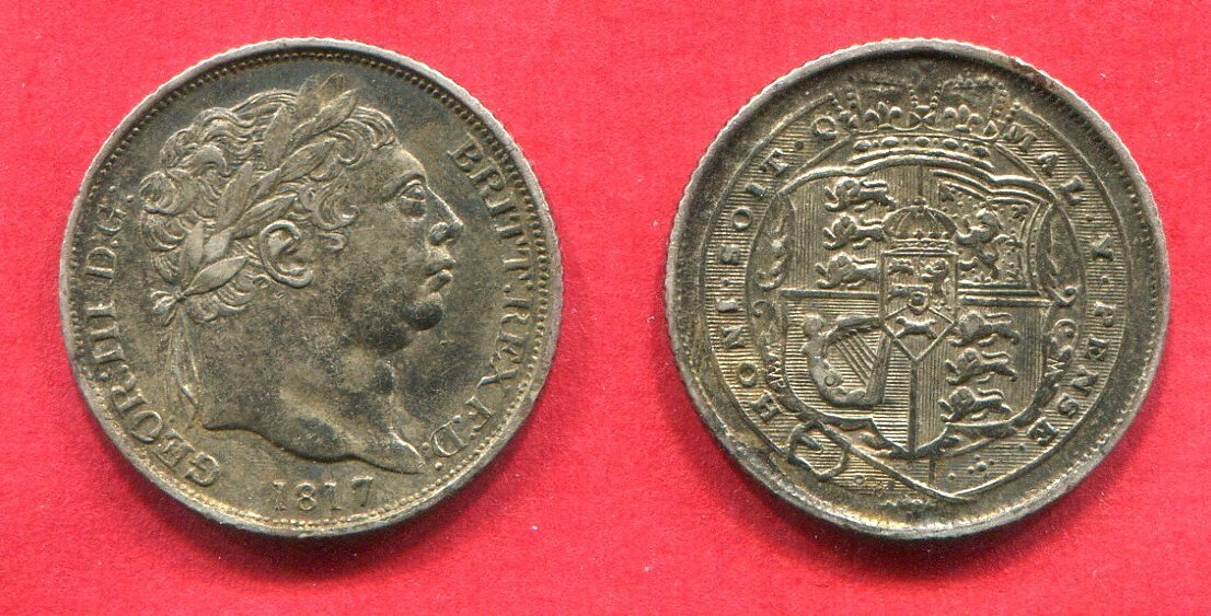 Great Britain England Großbritannien 6 Pence sixpence 1817 Georg III ...