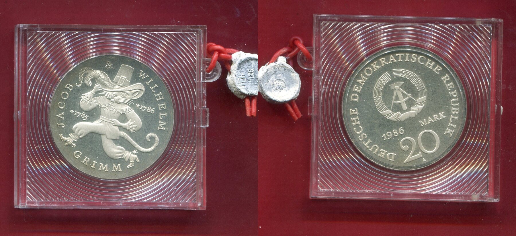 Eastern Germany DDR GDR 20 Mark Silber 1986 A Gebrüder Grimm ...