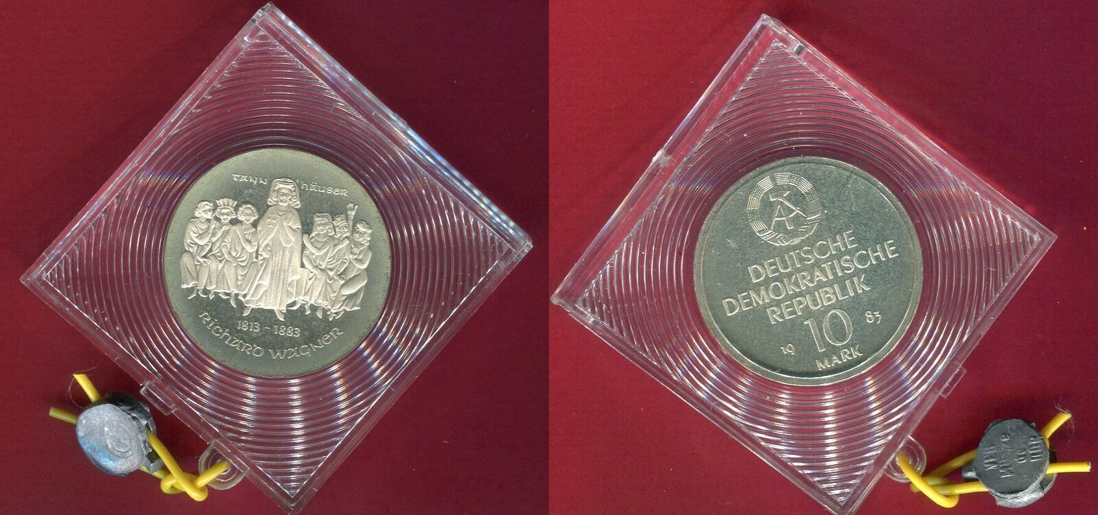 DDR 10 Mark Gedenkmünze 1983 Richard Wagner PP Proof sealed, coin is ...