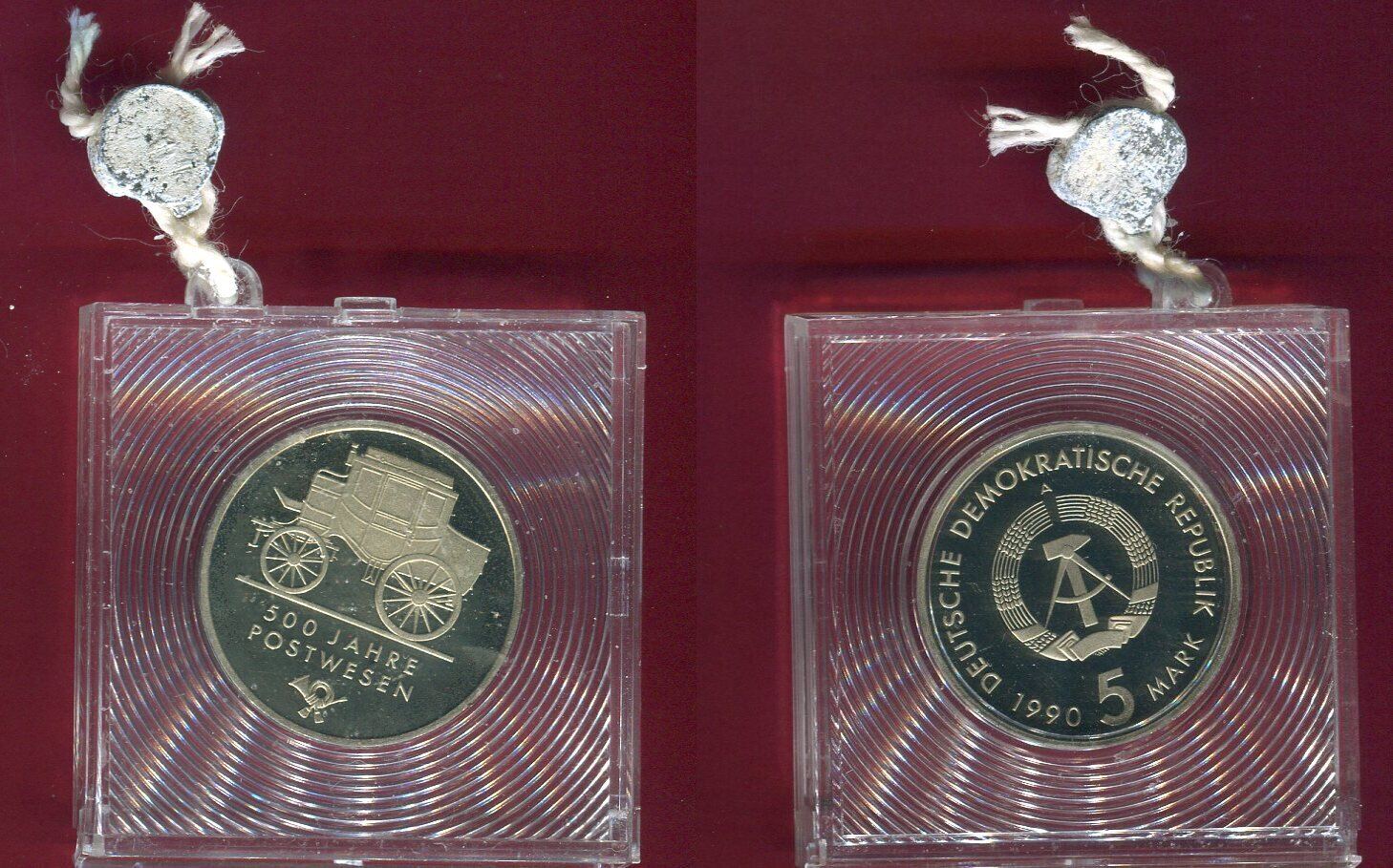 Eastern Germany DDR GDR 5 Mark Cu/Ni Gedenkmünze 1990 500 Jahre ...