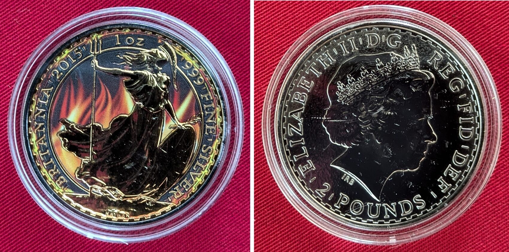 United Kingdom, Großbritannien 2 Pfund Pounds Silbermünze - 1 Unze ...